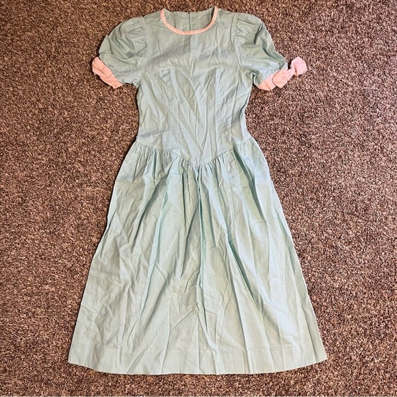 Maggie Breen | Dresses | Vintage Blue And Pink Dress | Poshmark
